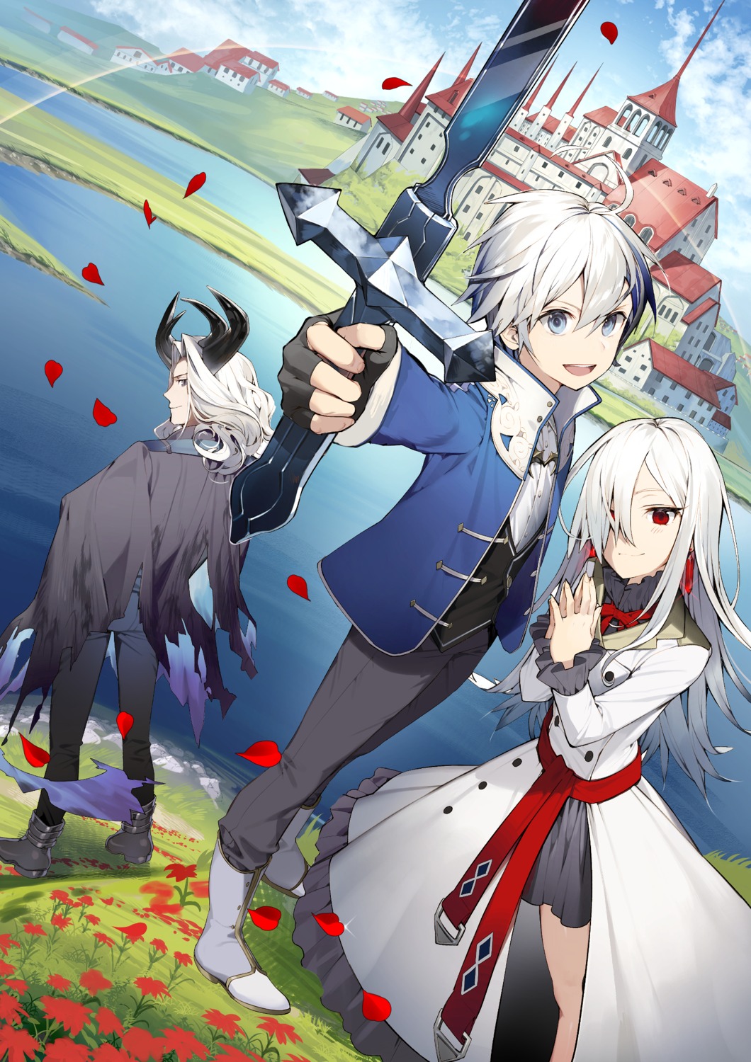 kitada mo tensei kizoku no isekai boukenroku cain von silford horns sword | #595022 | yande.re